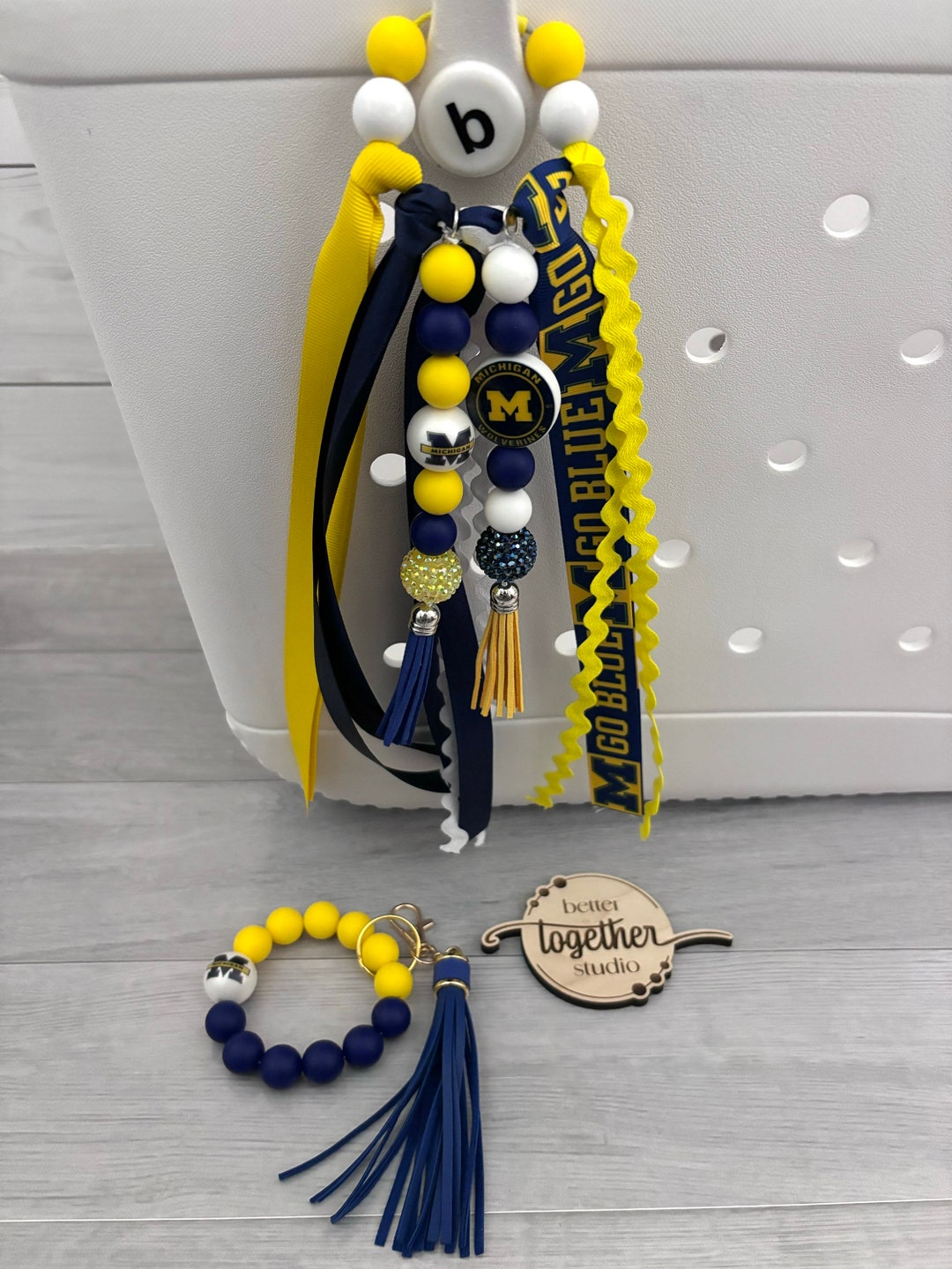 School Spirit Wristlet Keychain AND/OR Bag Charm - Etsy