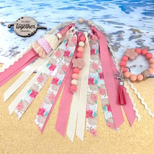 Coral Bogg Bag Tassel, Hibiscus Flower Bogg Bag, Coral Bogg Bag Charm ...