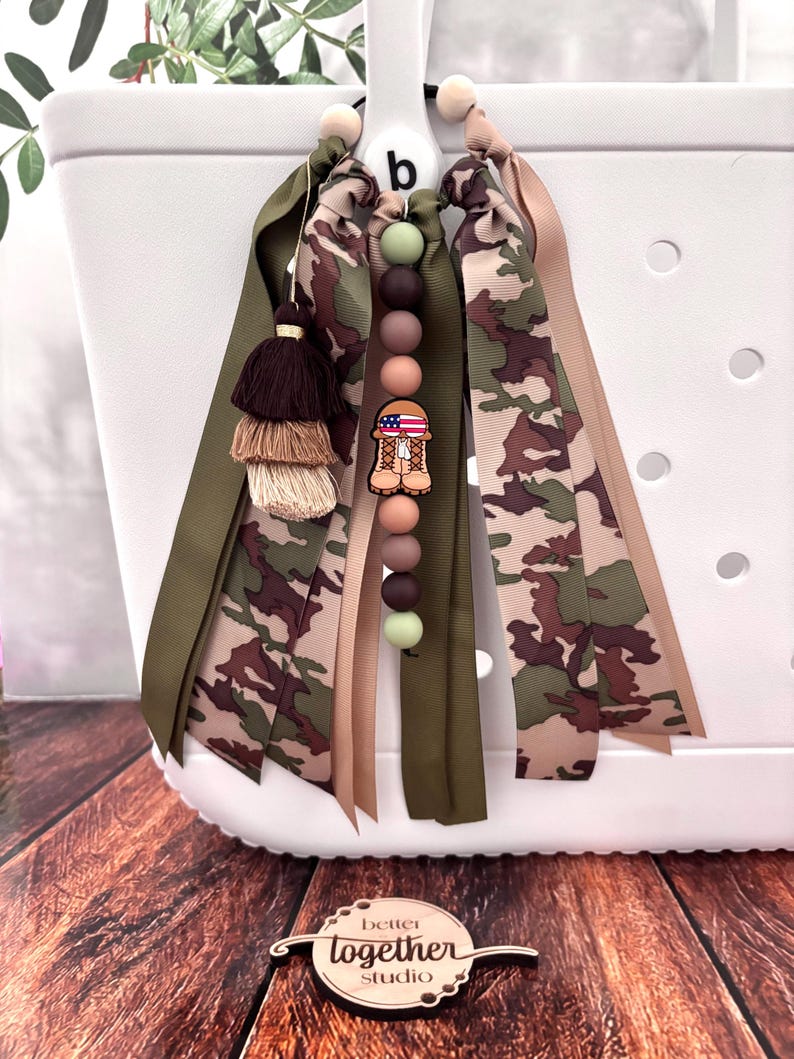 Army Bag Tassel, Army Bag Accessory, Army Charm, Army Tassel, Patriotic ...