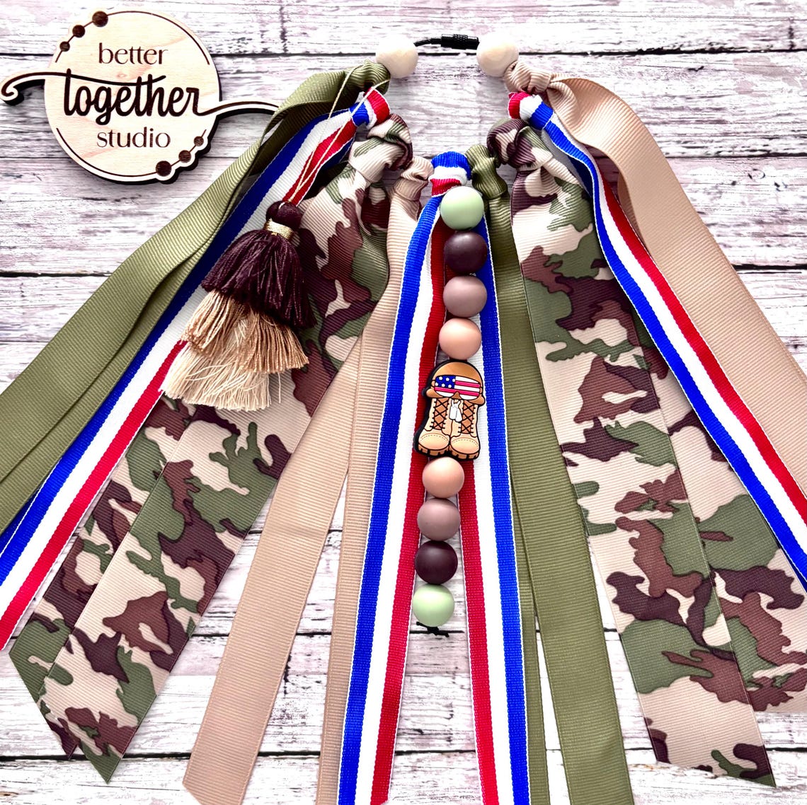 Army Bag Tassel, Army Bag Accessory, Army Charm, Army Tassel, Patriotic ...