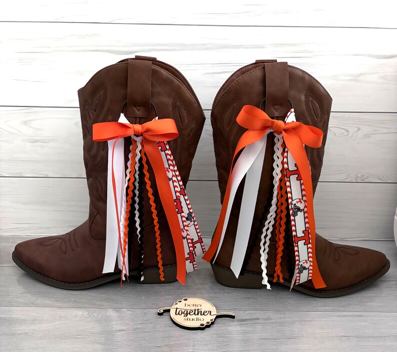 School Spirit Boot Bows, Bows for Boots, Pair, Game Day Boots - Etsy
