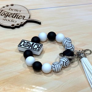 Personalized Volleyball Coach Bag Charm, Volleyball Coach Keychain ...