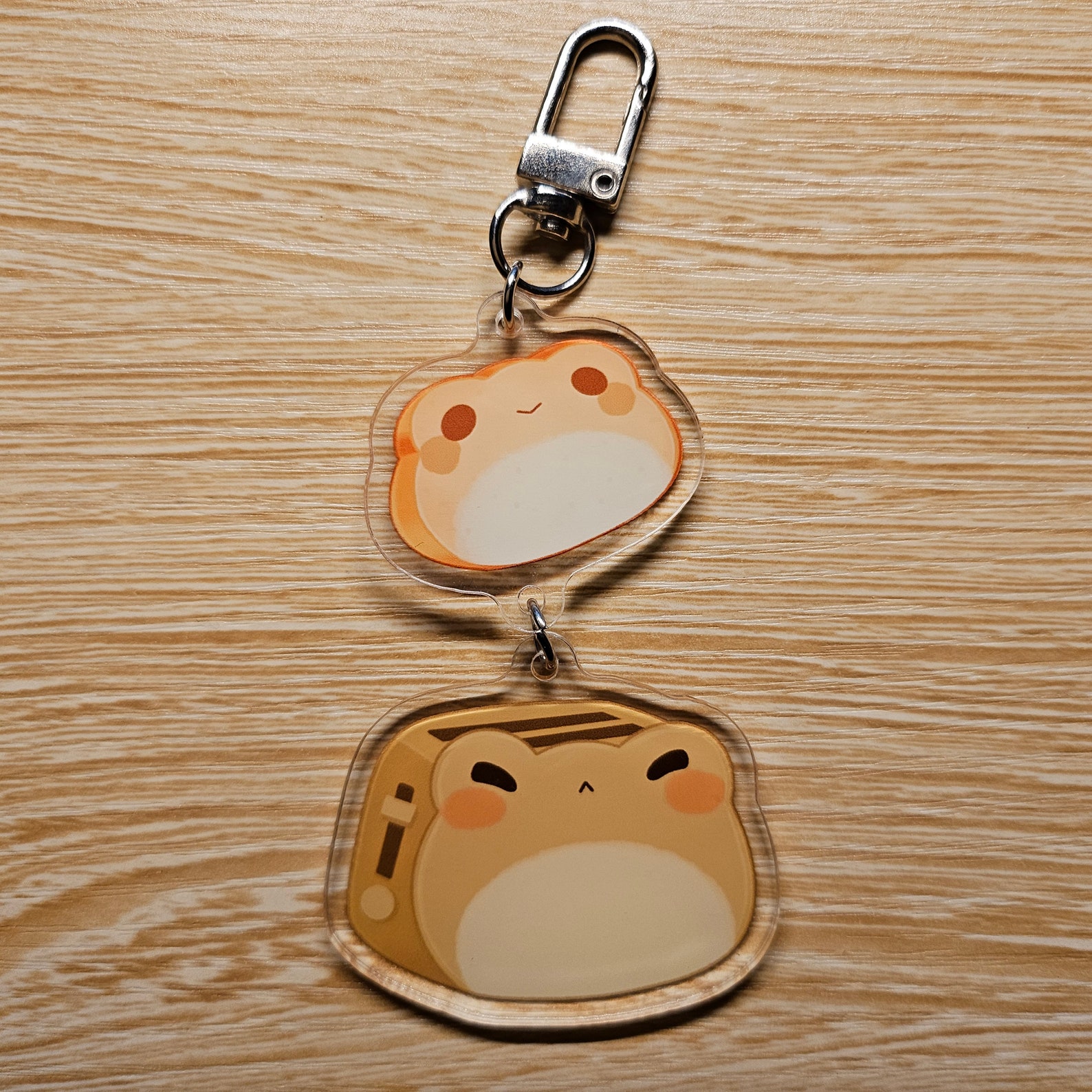Toaster Bread Cat Frog Linking Charm Acrylic Keychain - Etsy