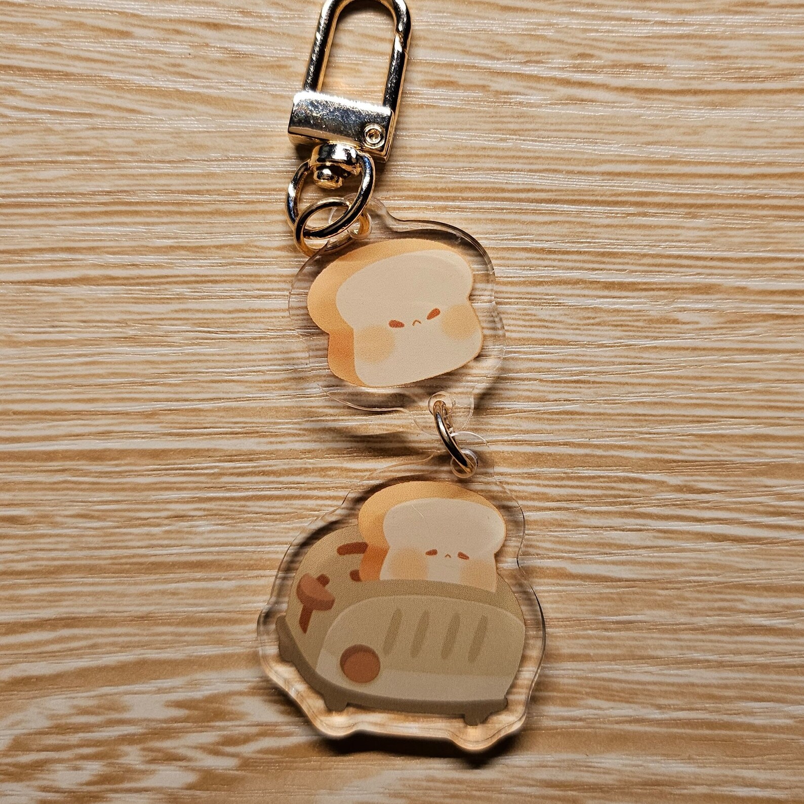 Toaster Bread Cat Frog Linking Charm Acrylic Keychain - Etsy
