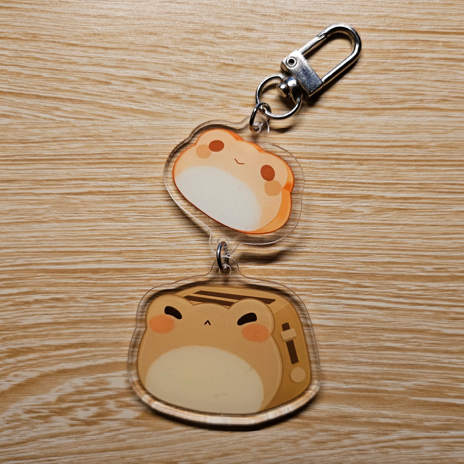 Toaster Bread Cat Frog Linking Charm Acrylic Keychain - Etsy