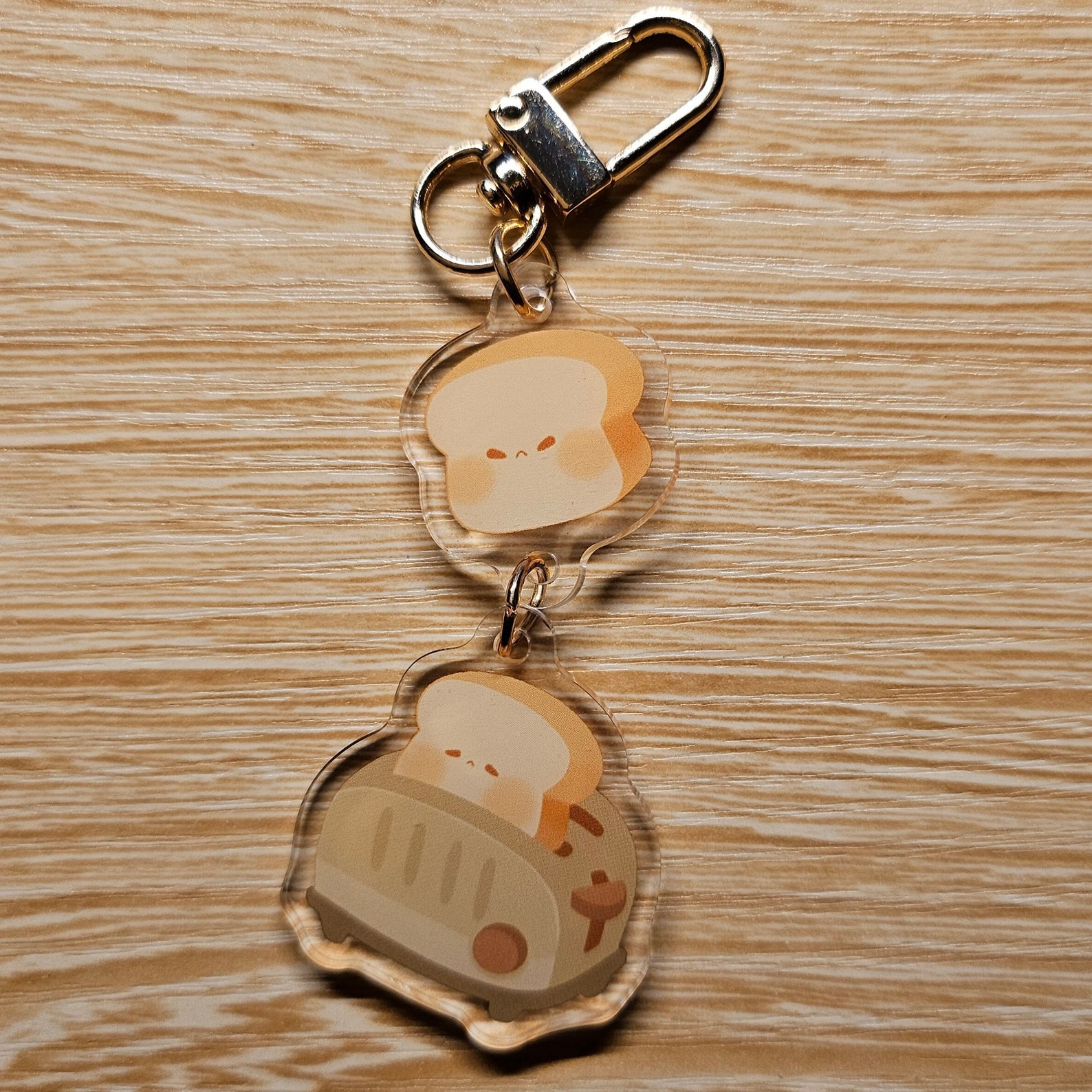 Toaster Bread Cat Frog Linking Charm Acrylic Keychain - Etsy