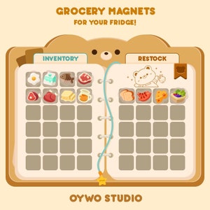 Cute Grocery Magnets | Grocery Lists Magnets - Etsy