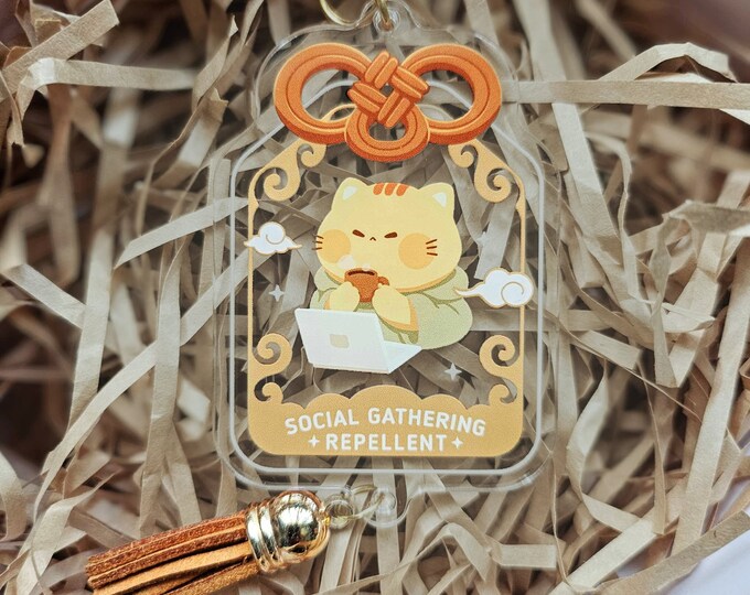 Social Gathering Repellent Charm Omamori Charm Anti Social Keychain - Etsy