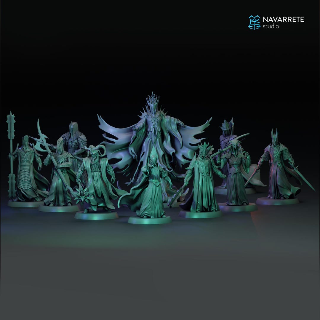 The Nine Specters (base Poses) or 9 Specters Plus Necromancer ...