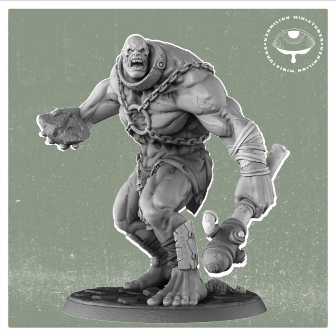 Giant Atomic Mutant by Vermilion Miniatures. Wasteland Skirmish. 3D ...