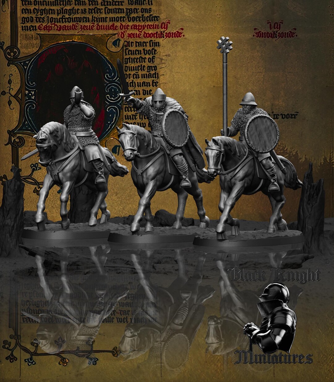 13th Century - Prussian Cavalry Command Group, 3D Printed, Great Proxy ...