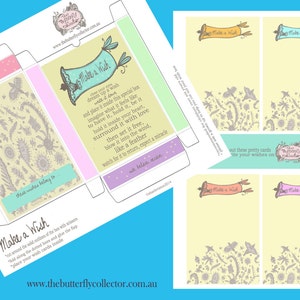 Make a Wish Box and Cards. Printables for Children or Party Favors ...