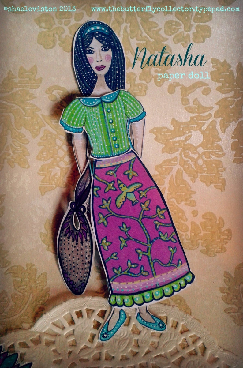 Natasha Paper Doll Girls Paper Craft Printable - Etsy
