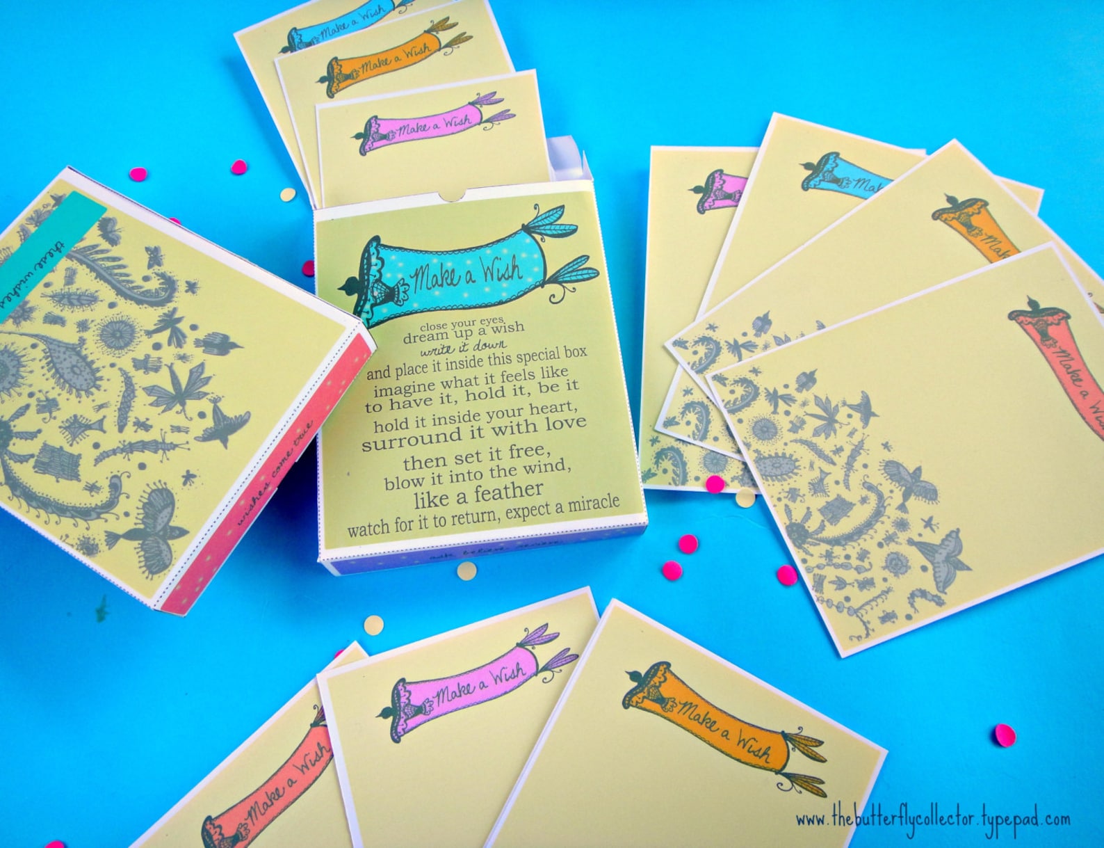 Make a Wish Box and Cards. Printables for Children or Party Favors ...
