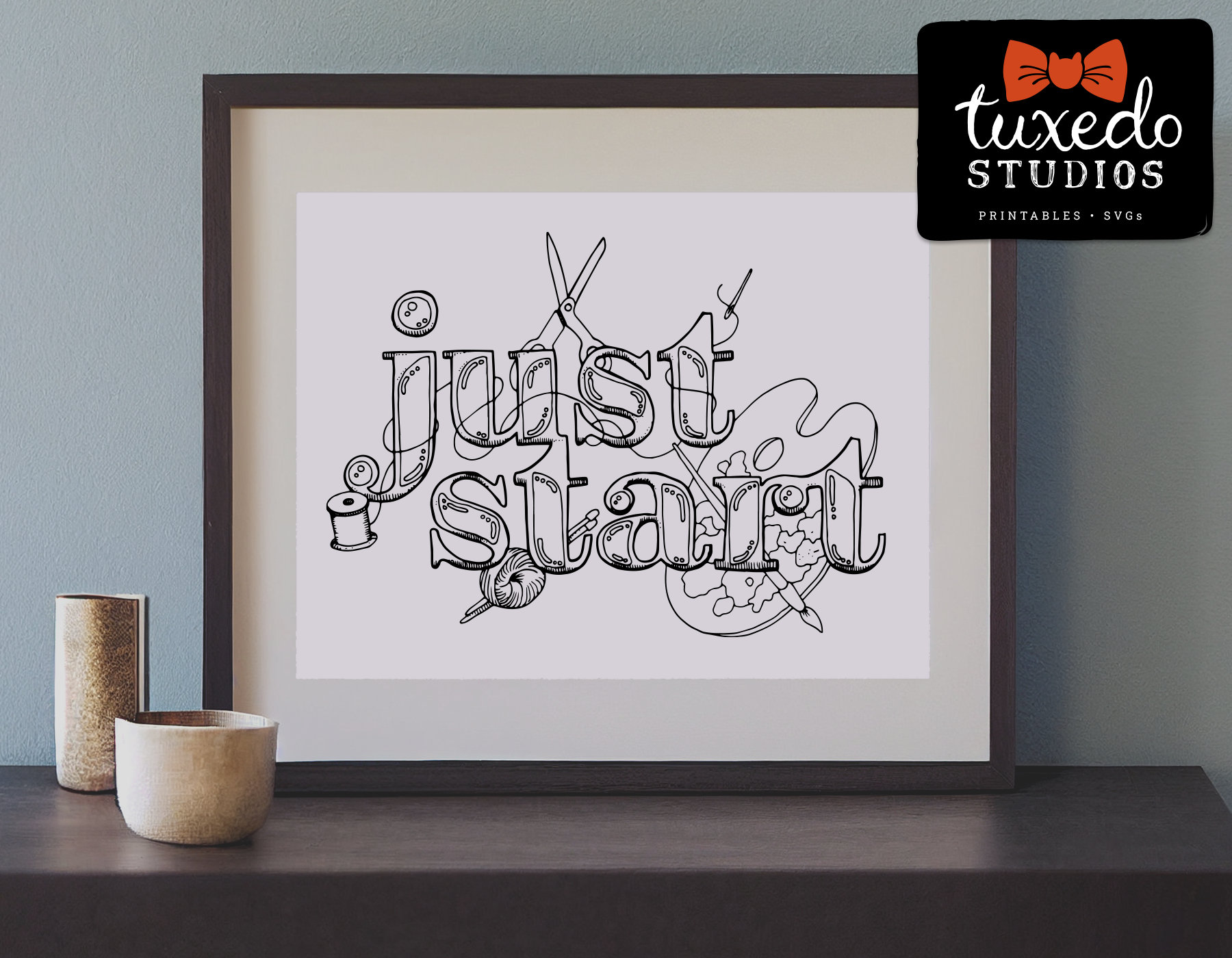 Just Start Coloring Page • Adult Coloring Page • Printable Coloring ...