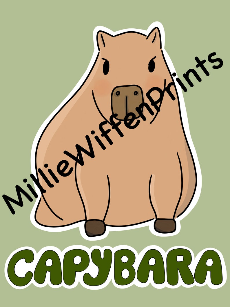Capybara Print - Etsy