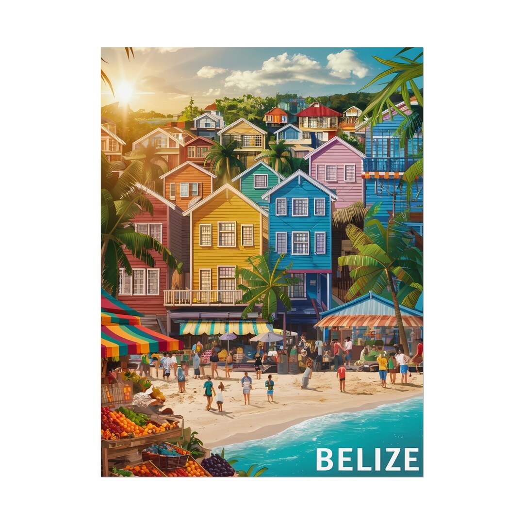 Poster Belize - Etsy