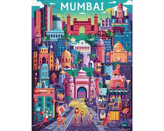 India Mumbai Metropolitan Railway Rail Road Map Poster Art Print - Etsy