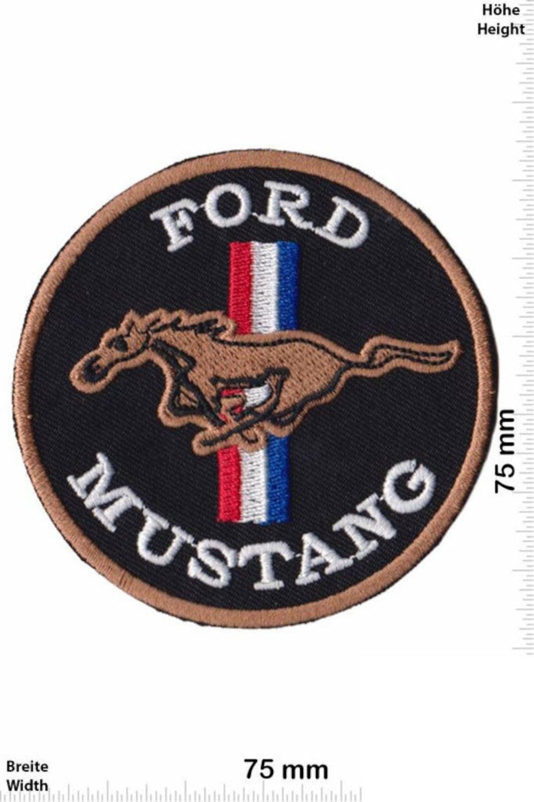 Ford Mustang Black Embroidered Patch Badge Applique Iron On - Etsy