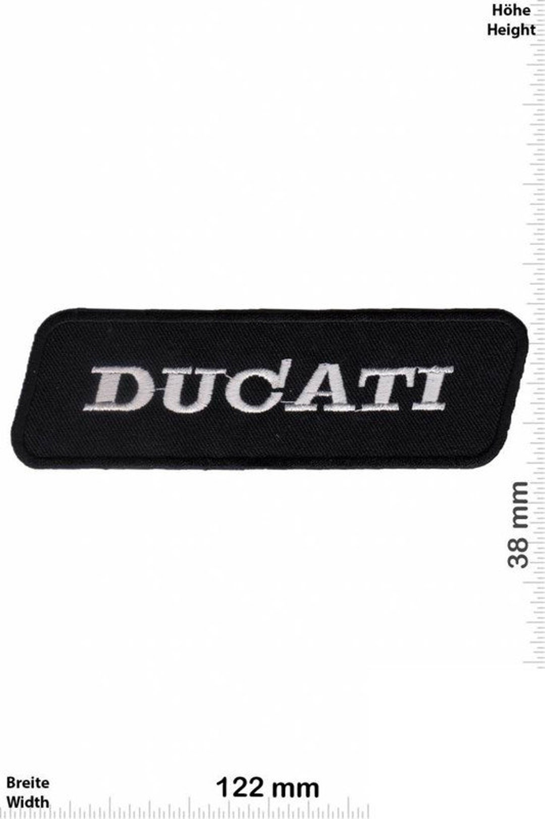 Ducati Black Silver Embroidered Patch Badge Applique Iron On - Etsy
