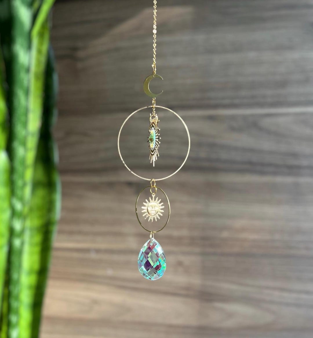 Crystal Solar Suncatcher Perfect Gift Sun Catcher Gemstone Window Decor ...