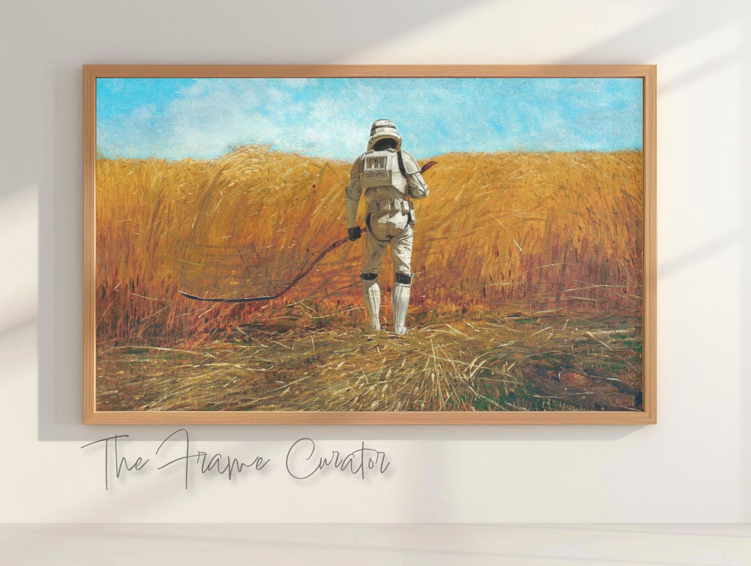 Star Wars Rework Oil Painting 'crop Circles' Frame TV Art. Modern Take ...