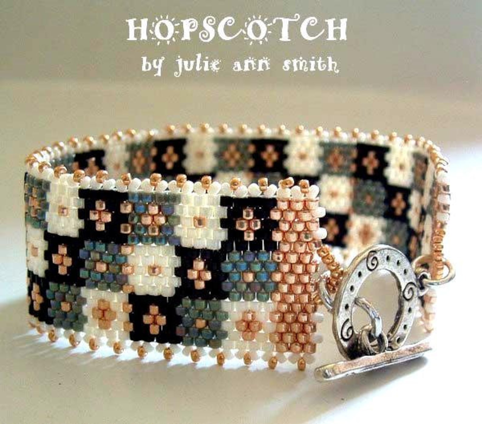 Julie Ann Smith Designs HOPSCOTCH Odd Count Peyote Bracelet | Etsy