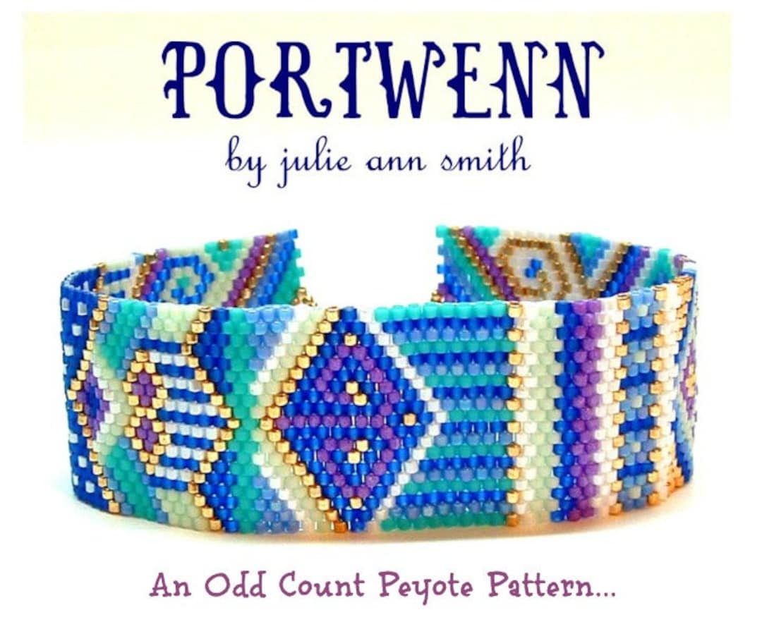Julie Ann Smith Designs PORTWENN Odd Count Peyote Bracelet Pattern - Etsy