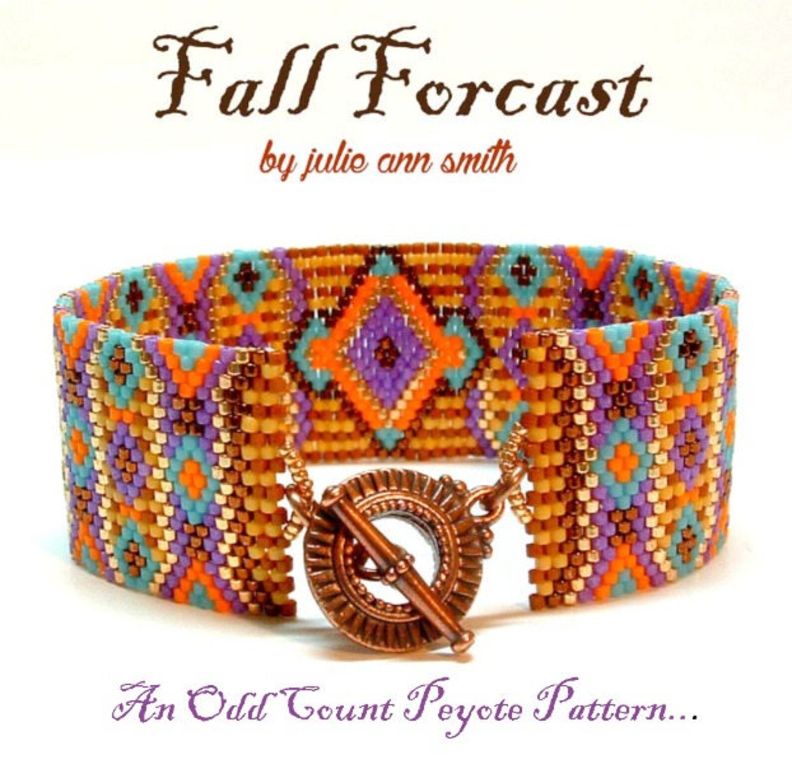 Julie Ann Smith Designs FALL FORCAST Odd Count Peyote Bracelet - Etsy