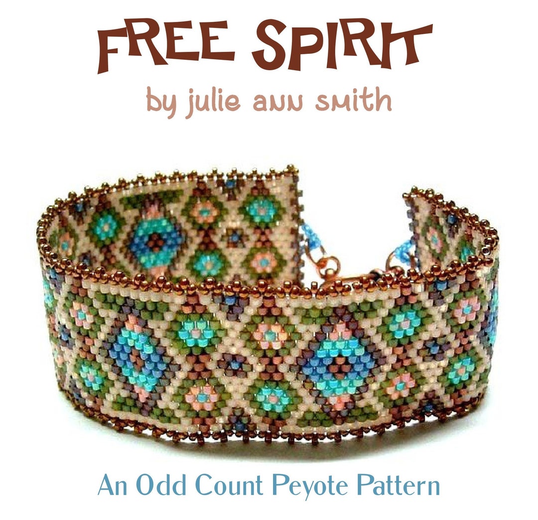 Julie Ann Smith Designs FREE SPIRIT Odd Count Peyote Bracelet Pattern ...