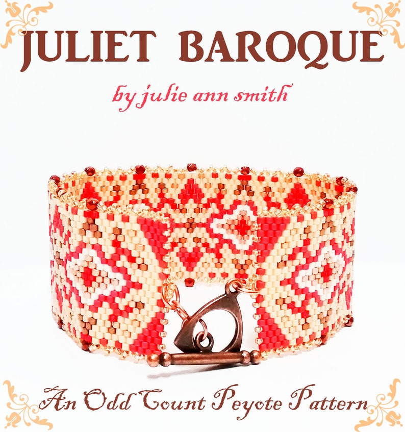 Julie Ann Smith Designs JULIET BAROQUE Odd Count Peyote Bracelet ...