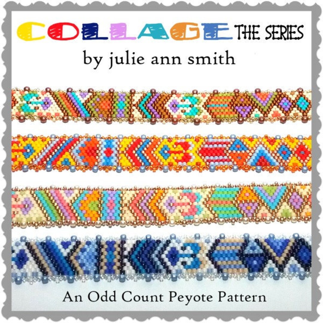 Julie Ann Smith Designs COLLAGE THE SERIES Odd Count Peyote Bracelet ...