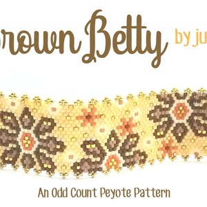 Julie Ann Smith Designs OLD BROWN BETTY Odd Count Peyote Bracelet ...