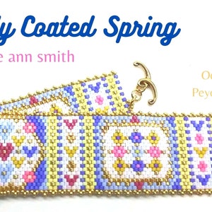 Julie Ann Smith Designs CANDY COATED SPRING Odd Count Peyote Bracelet ...