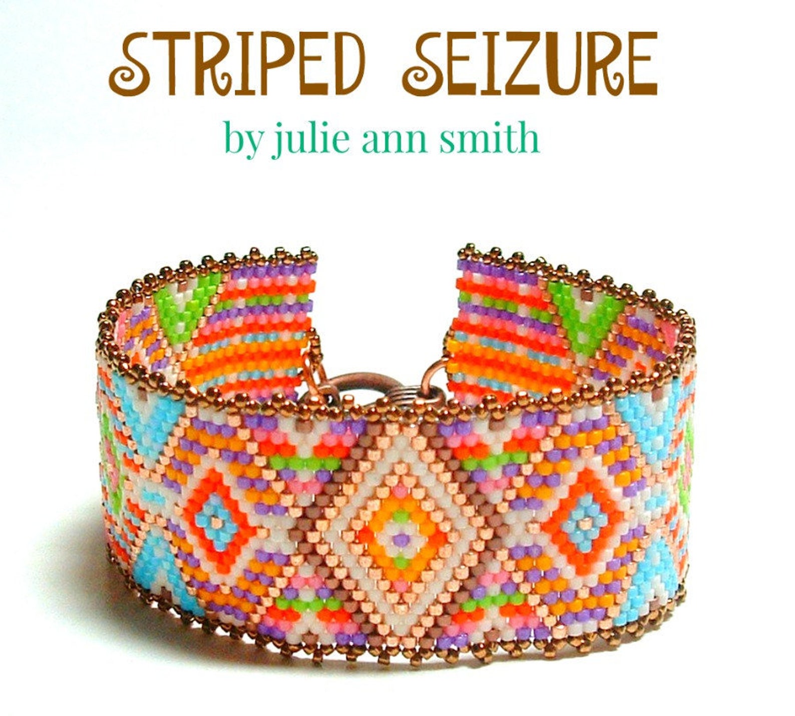Julie Ann Smith Designs STRIPED SEIZURE Odd Count Peyote | Etsy