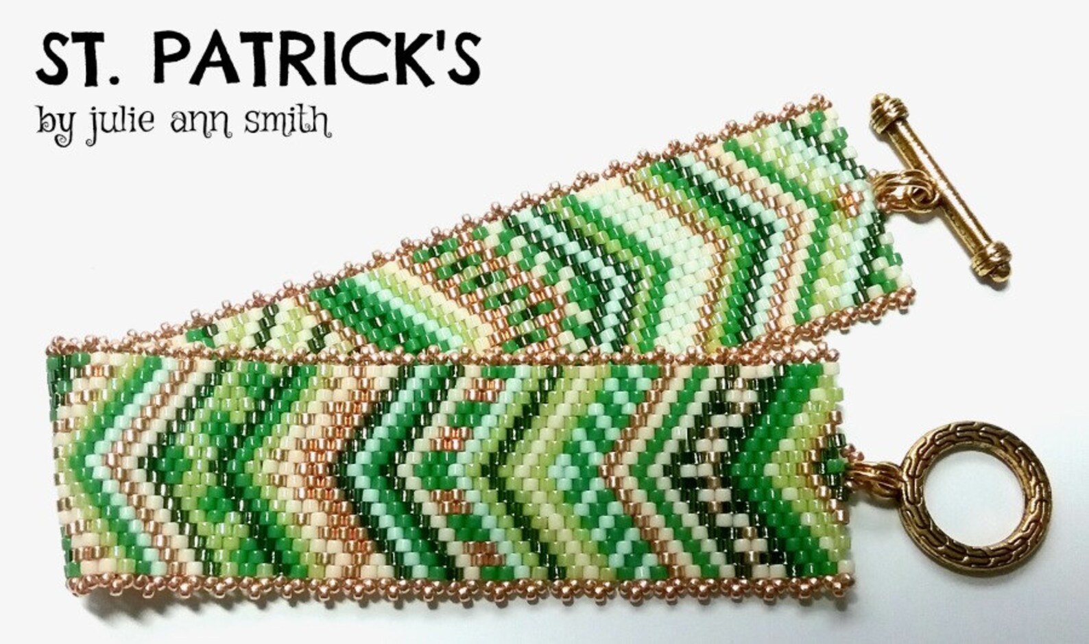 Julie Ann Smith Designs ST. PATRICK'S Odd Count Peyote Bracelet Pattern ...