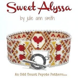 Julie Ann Smith Designs SWEET ALYSSA Odd Count Peyote Bracelet Pattern ...