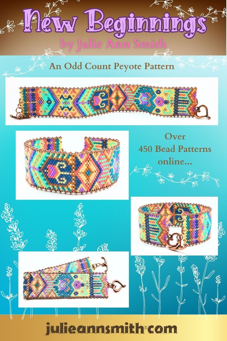 Julie Ann Smith Designs NEW BEGINNINGS Odd Count Peyote Bracelet ...
