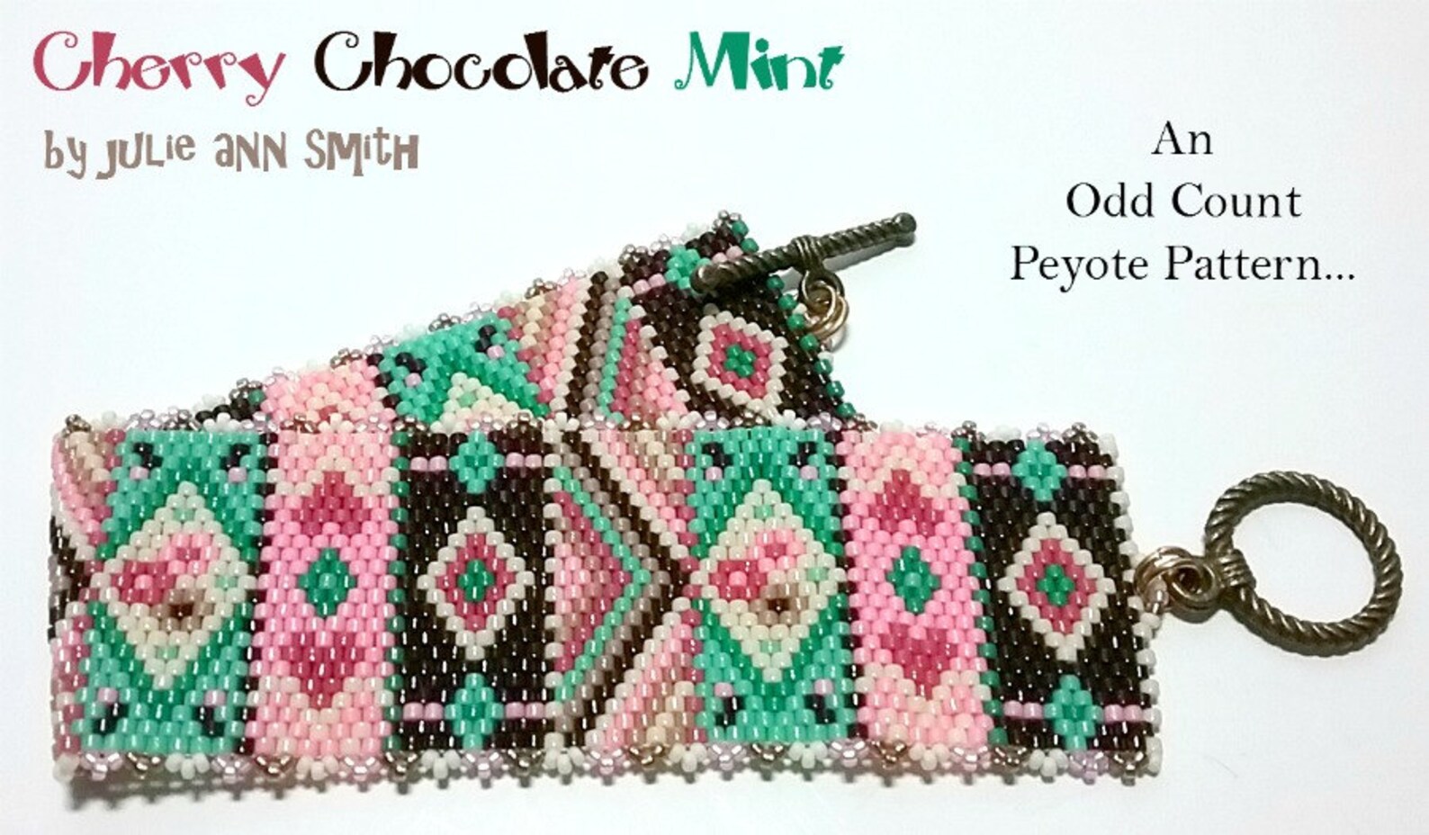 Julie Ann Smith Designs CHERRY CHOCOLATE MINT Odd Count Peyote - Etsy