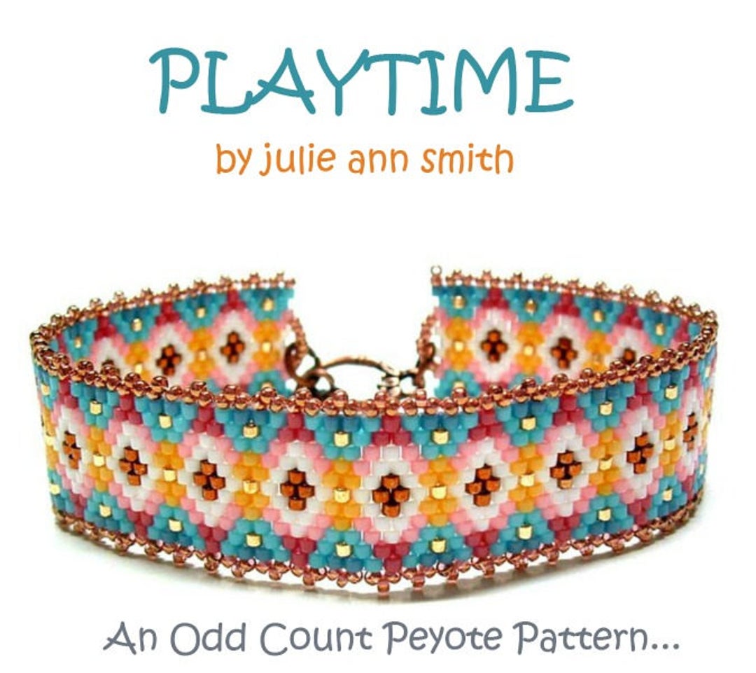 Julie Ann Smith Designs PLAYTIME Odd Count Peyote Bracelet Pattern - Etsy