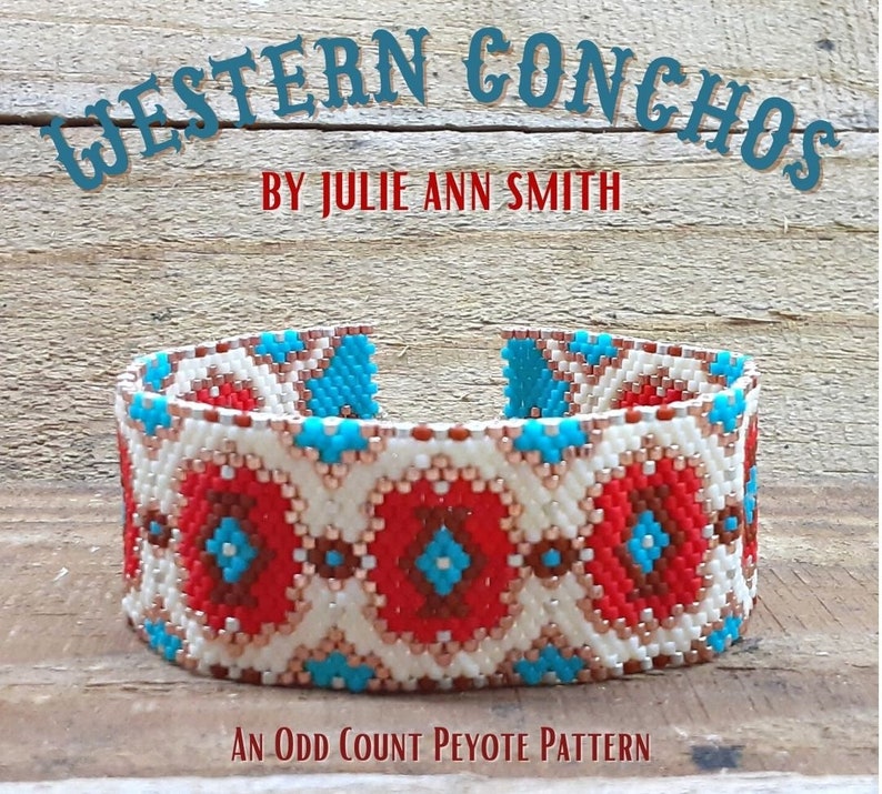 Julie Ann Smith Designs WESTERN CONCOS Odd Count Peyote Bracelet ...