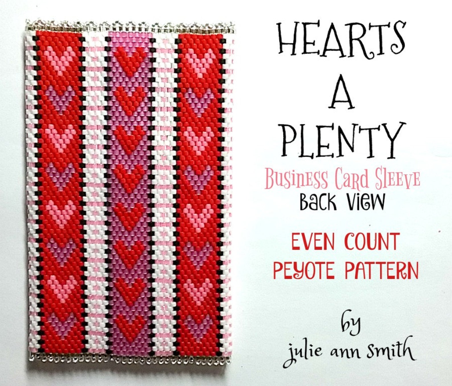Julie Ann Smith Designs HEARTS A PLENTY Even Count Peyote - Etsy