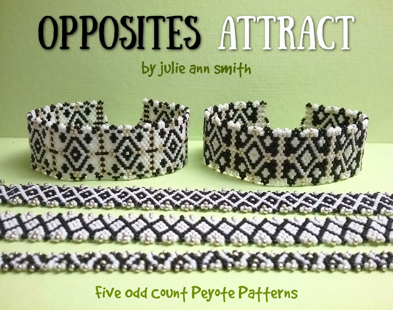 Julie Ann Smith Designs OPPOSITES ATTRACT Odd Count Peyote Bracelet ...