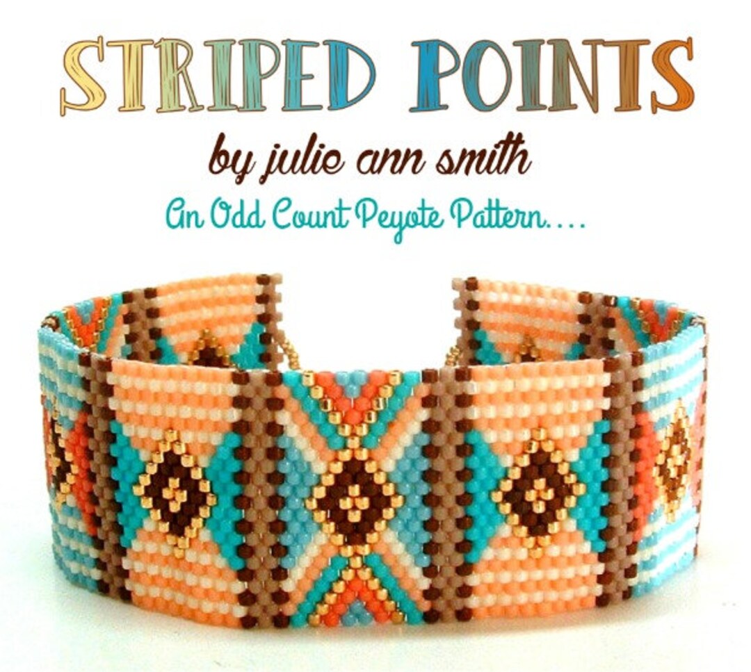 Julie Ann Smith Designs STRIPED POINTS Odd Count Peyote Bracelet ...