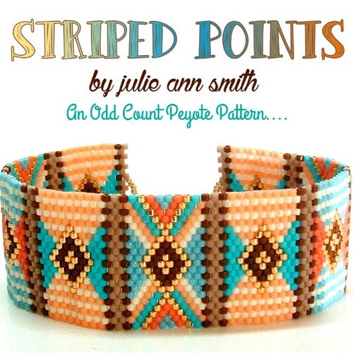 Julie Ann Smith Designs STRIPED POINTS Odd Count Peyote - Etsy