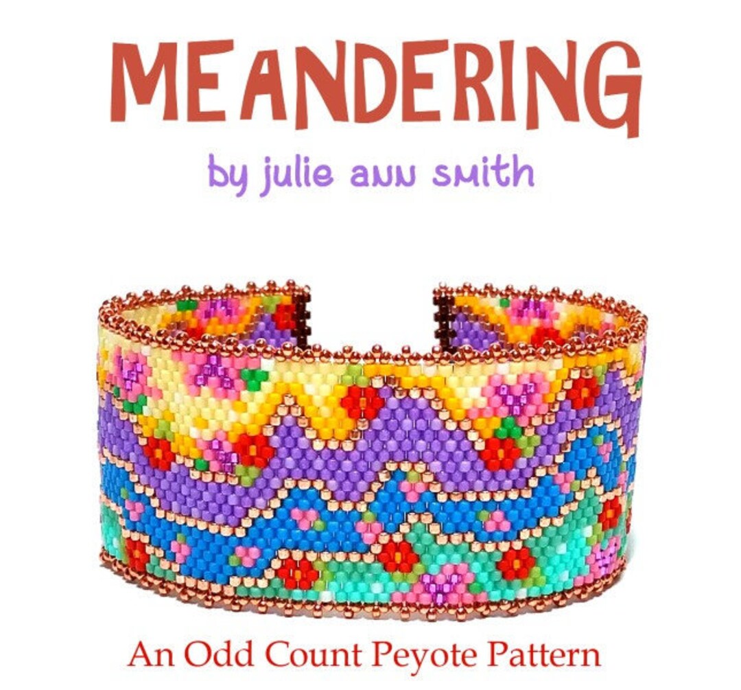 Julie Ann Smith Designs MEANDERING Odd Count Peyote Bracelet Pattern - Etsy