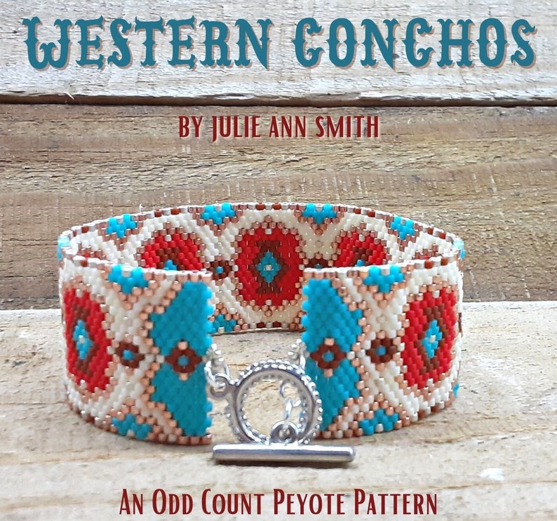 Julie Ann Smith Designs WESTERN CONCOS Odd Count Peyote Bracelet ...