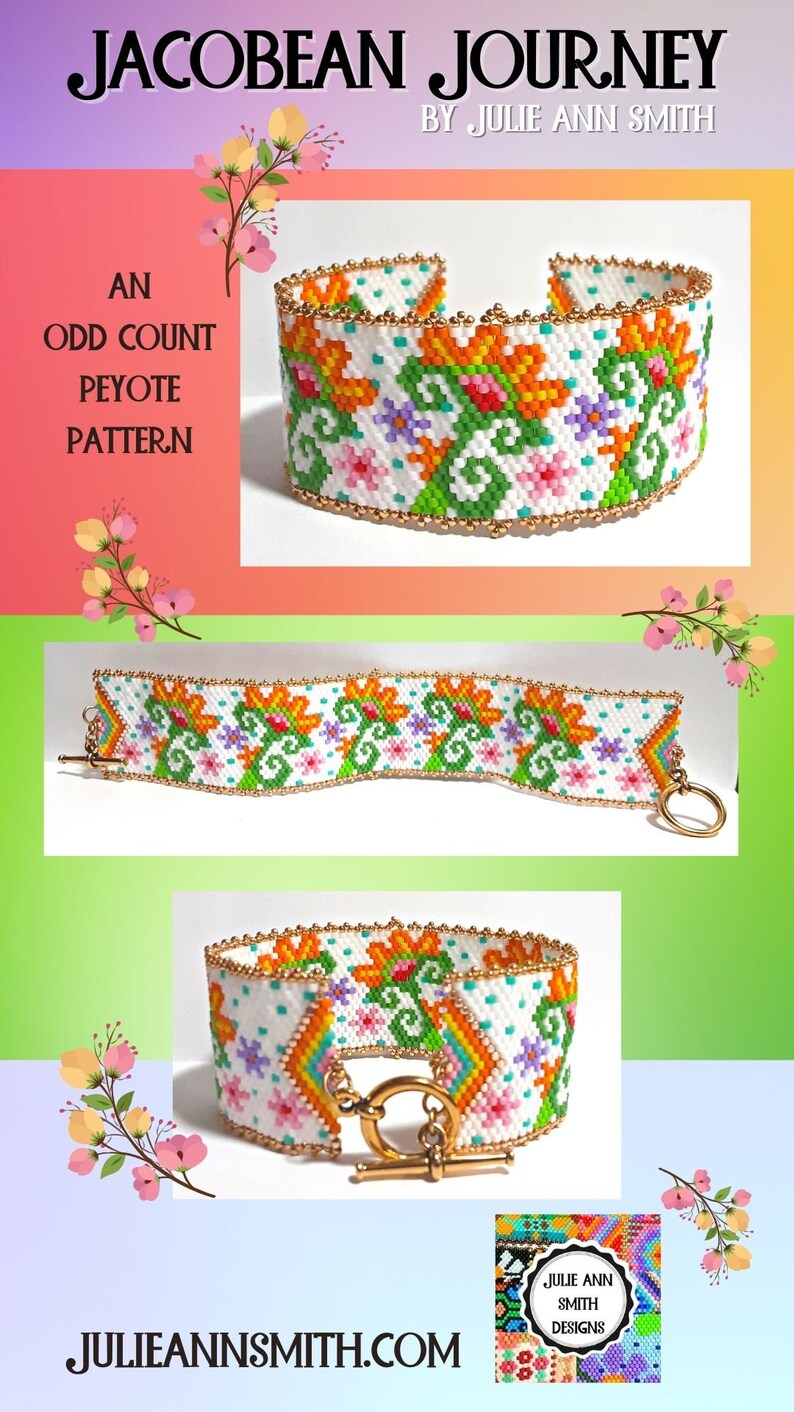 Julie Ann Smith Designs JACOBEAN JOURNEY Odd Count Peyote | Etsy