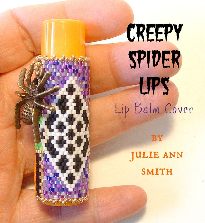 Julie Ann Smith Designs CREEPY SPIDER LIPS Flat Odd Count Peyote Lip ...