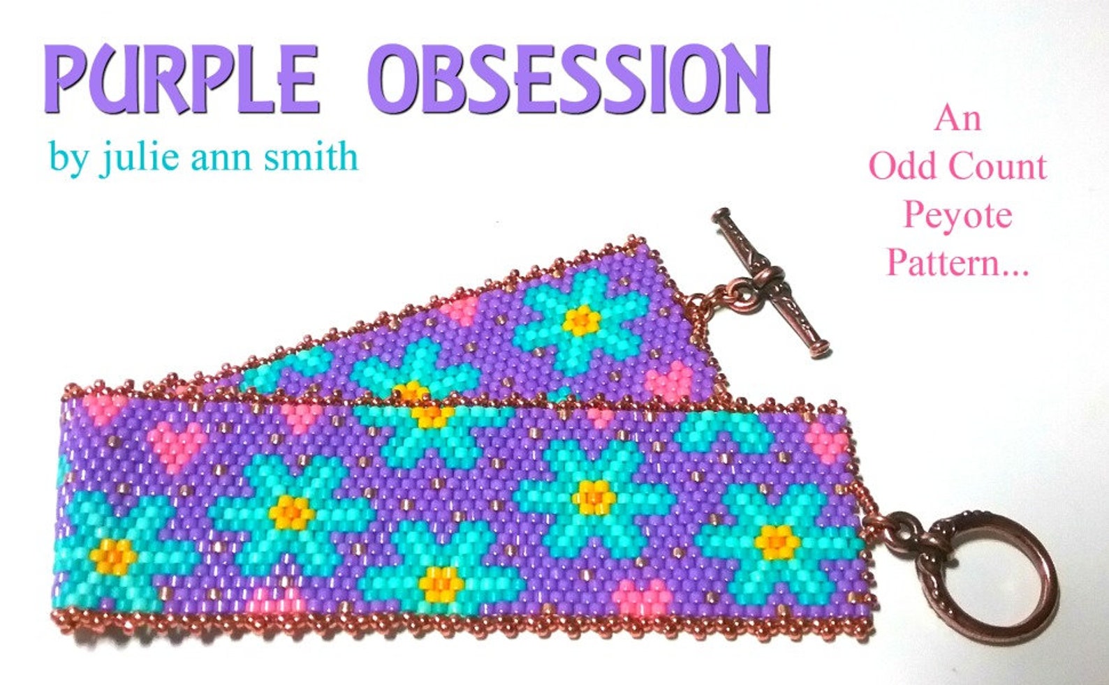 Julie Ann Smith Designs PURPLE OBSESSION Odd Count Peyote Bracelet ...